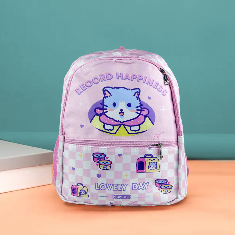 Mumuso Cute Cat Backpack - Pink