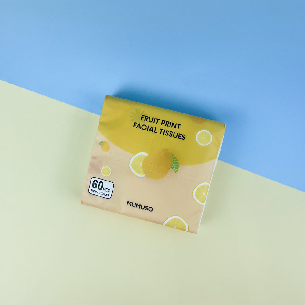 Mumuso Fruit Print Facial Tissues - Lemon